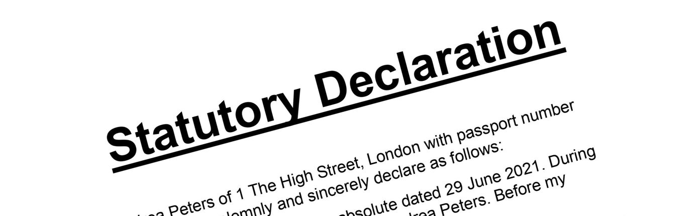 Statutory Declaration - Apostille Service